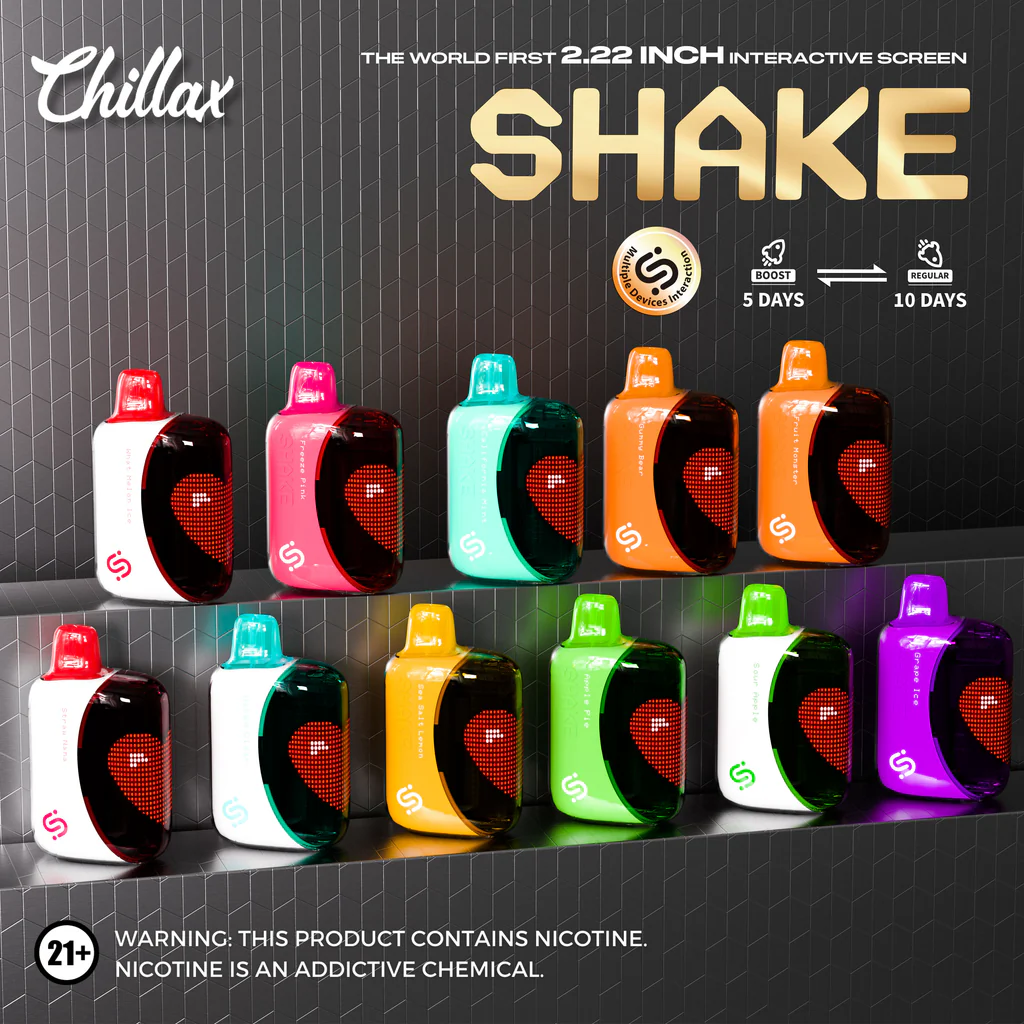 Chillax Shake 22000 Puffs-Long lasting Vaping with LED Interaction
